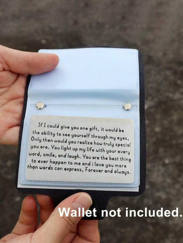 Engraved Love Note Wallet Card For Birthday Christmas, Anniversary ...