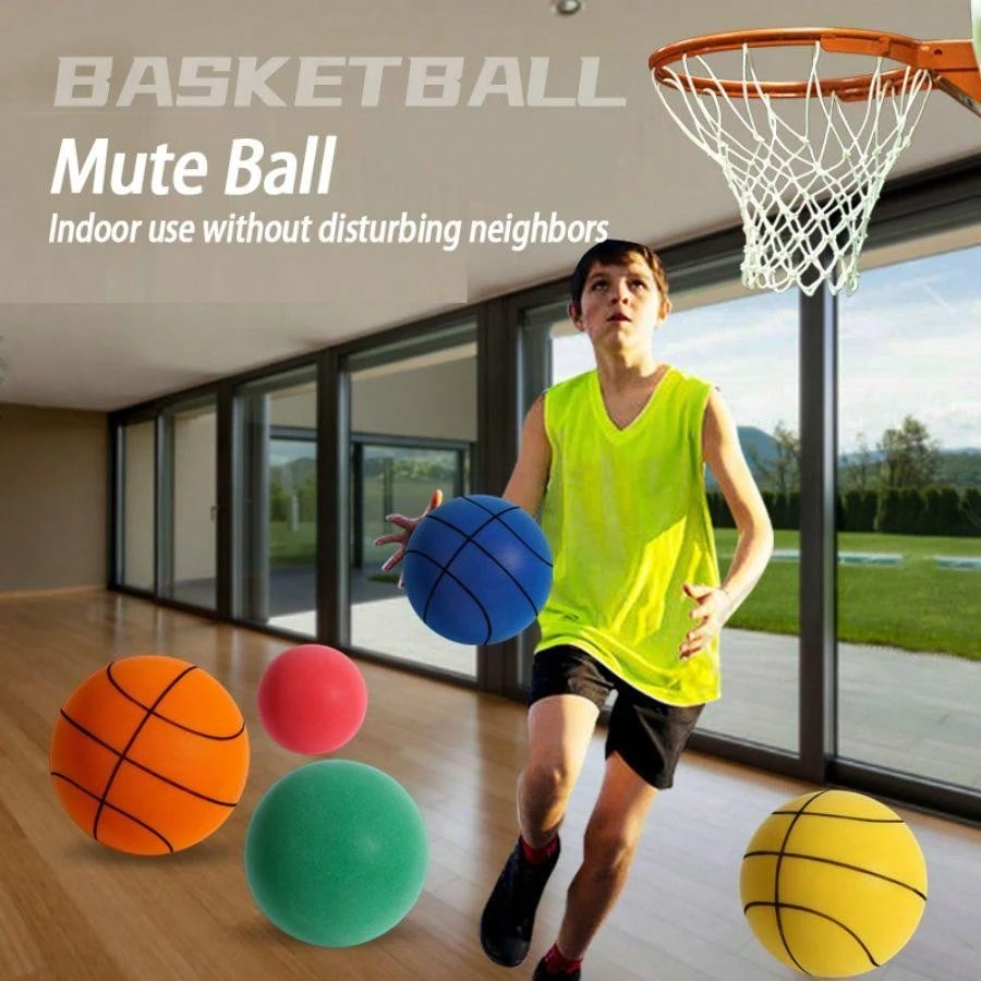 Orange 25cm Basketball Striped Shape Silent Ball, Indoor Noiseless ...