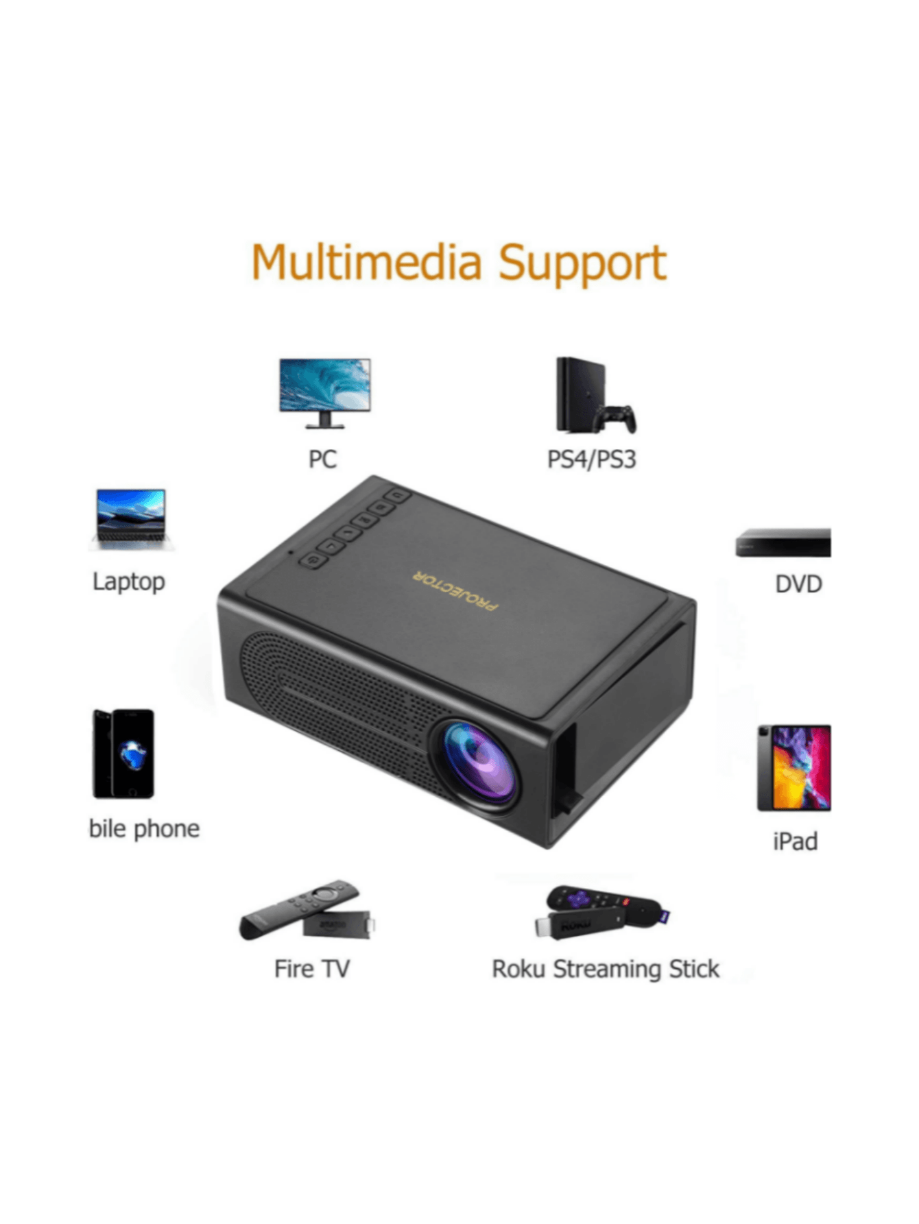 Projecteur Portable Led Hd M200, Cinéma Maison Intelligent Pour Une ...