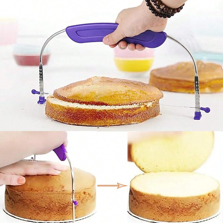 Cake Leveler, Caliamary Adjustable Cake Leveler & Slicer Cutter, Layer ...