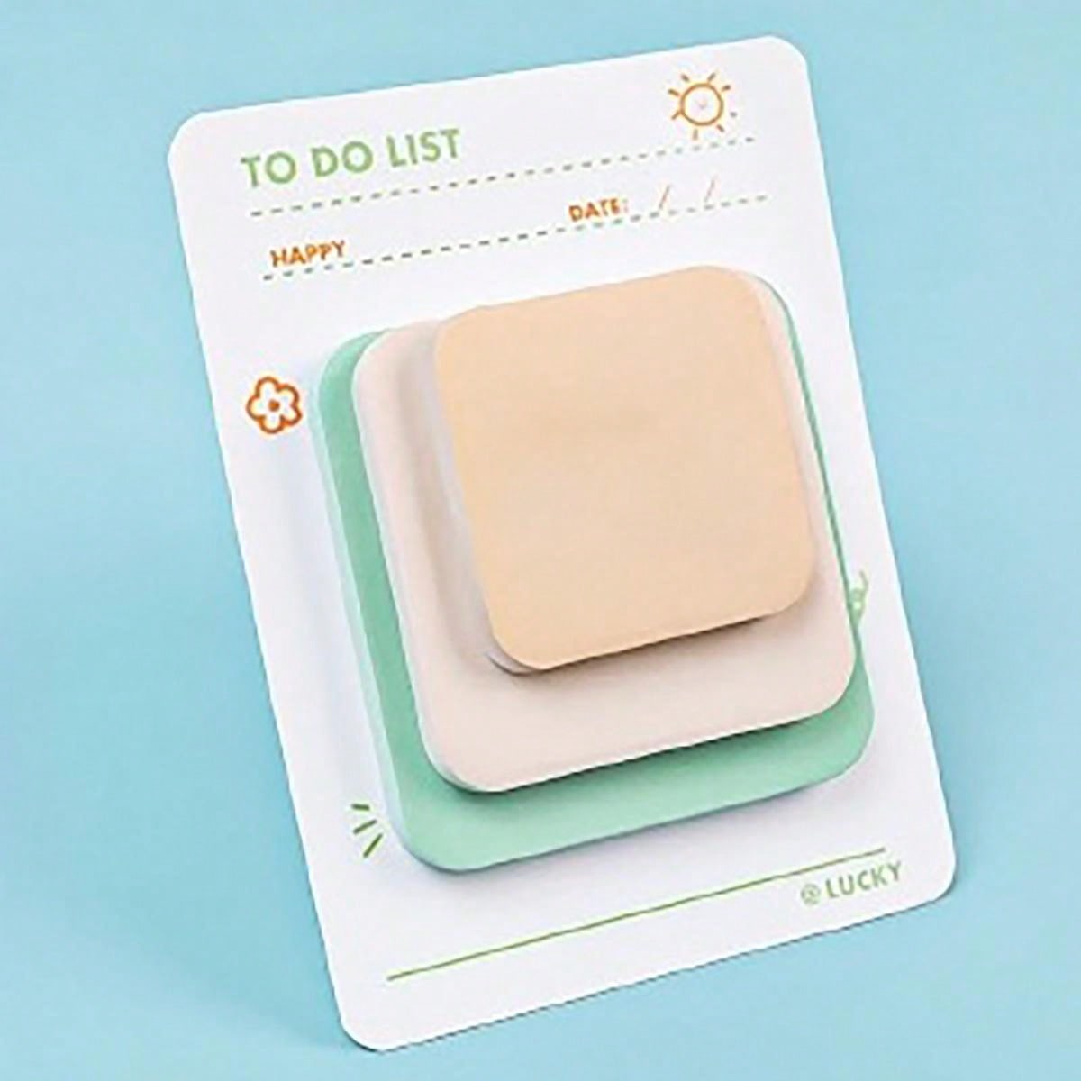 Stackable Sticky Notes, Pure Color Ins Style Student Message Memo Pad ...