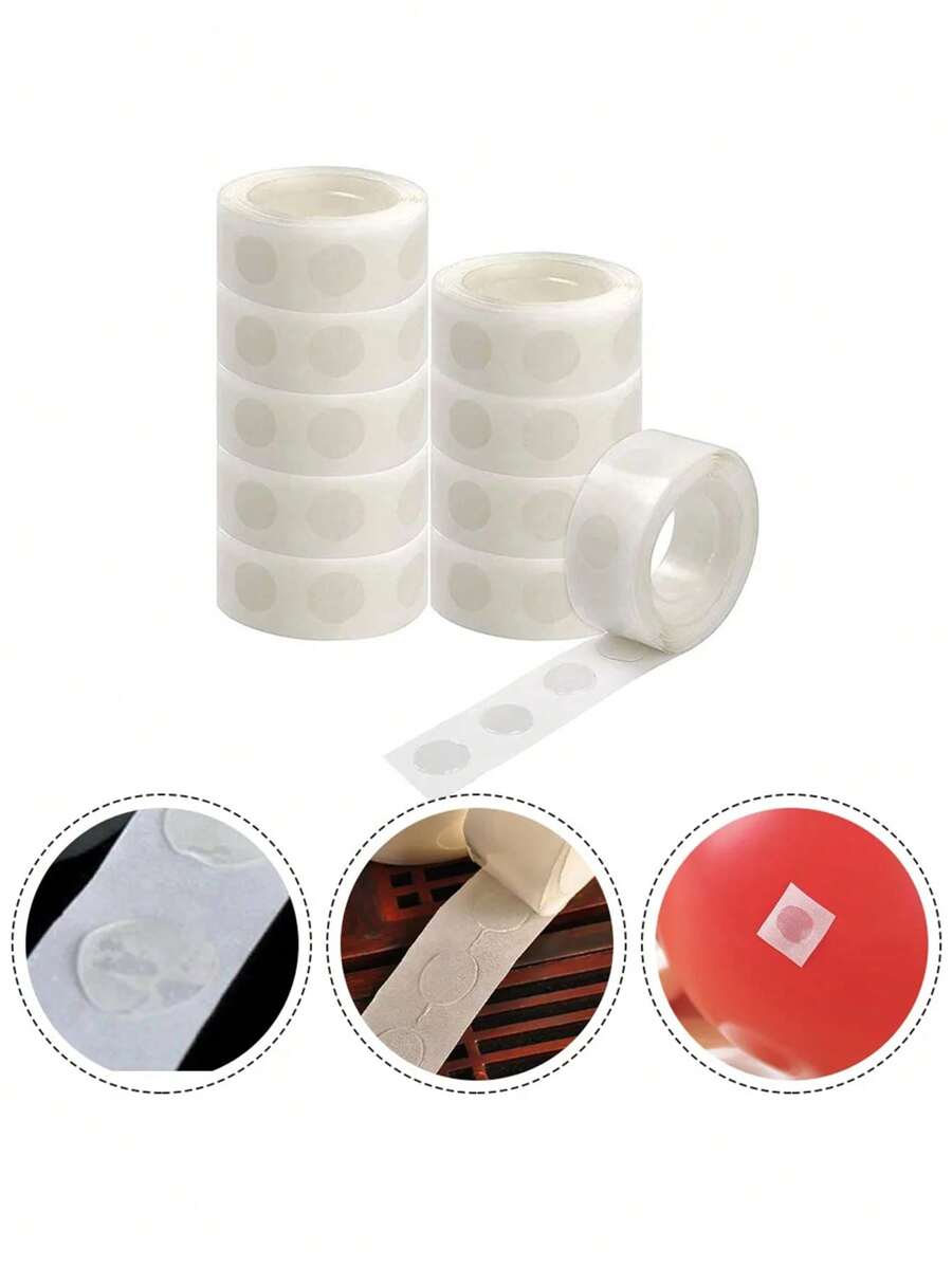 500 PcsPoint Dots Balloon Glue Removable Adhesive Point Tape, 5 Rolls ...