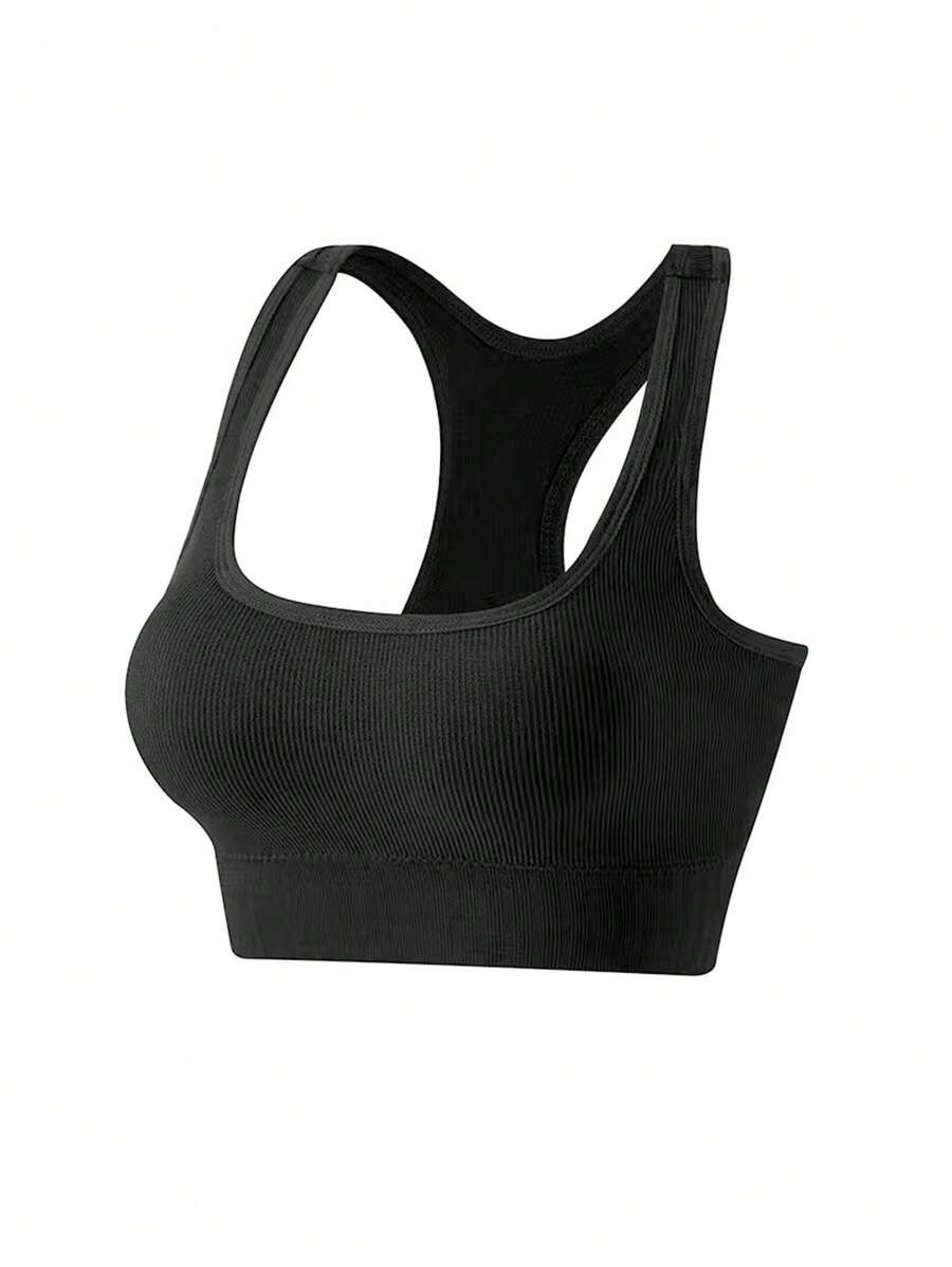 Seamless Sports Bra Shock-Absorbent & Push Up Bra For Running Yoga Gym ...