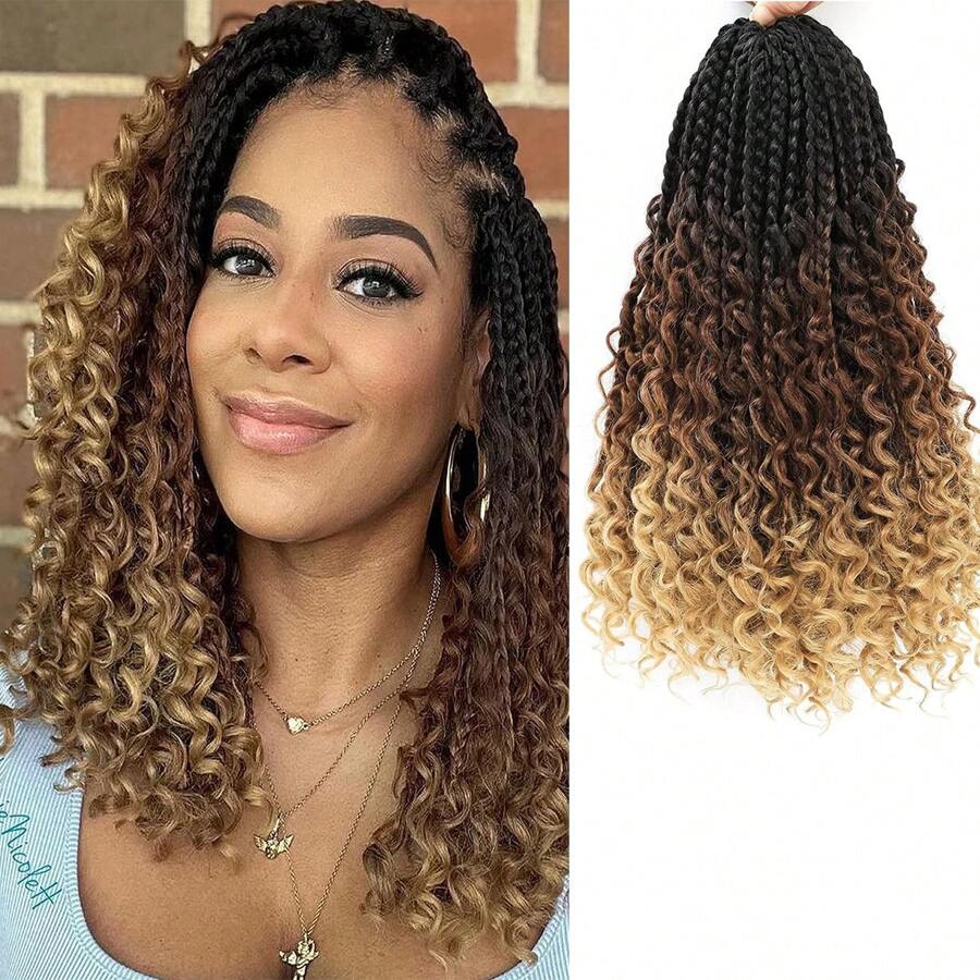 Crochet Box Braids Extensions Hair 14 Inch 1Pack Bohomian Crochet Box ...