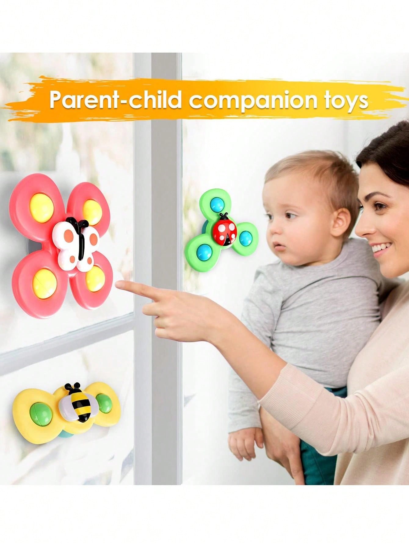 1Pc Random Suction Cups Spinning Top Toy Baby Game Placation Infant ...