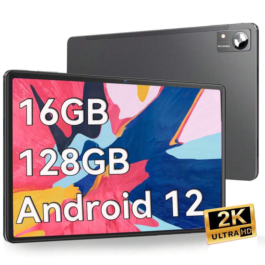 Tablet 2024 Newest Android 12 Tablet 128GB + 16GB (8+8 Expand) Large ...