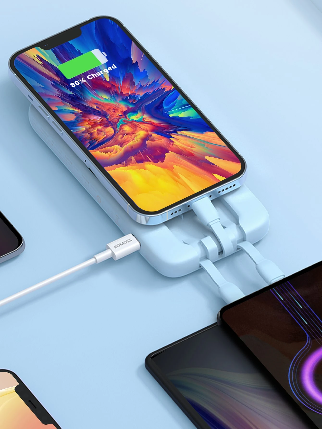 ROMOSS Portable Power Bank 10000mAh, Power Bank Fast Charging With 3 ...