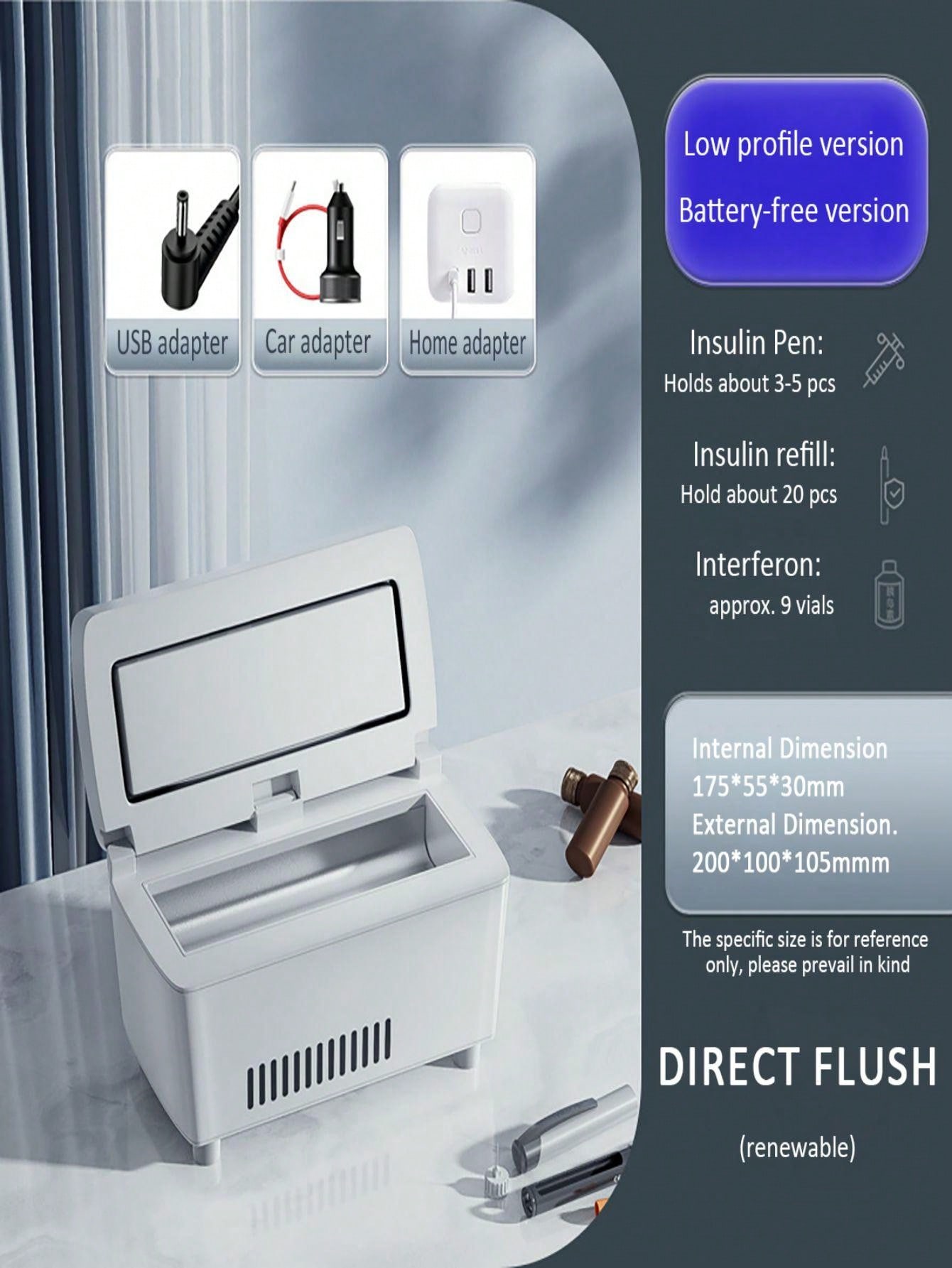 Portable Insulin Refrigerator For Car/travel/home, Mini Fridge For ...