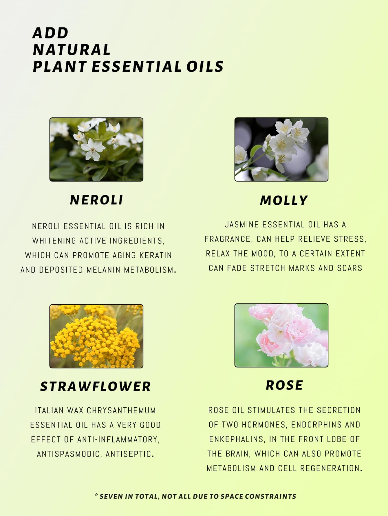 7 Types Of Pure Plant Essential Oil Moisturizing & Freshening Facial ...
