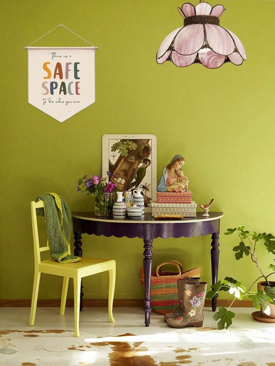 1pc Safe Space Wall Hanging , Counseling Banner For Schools, Office ...