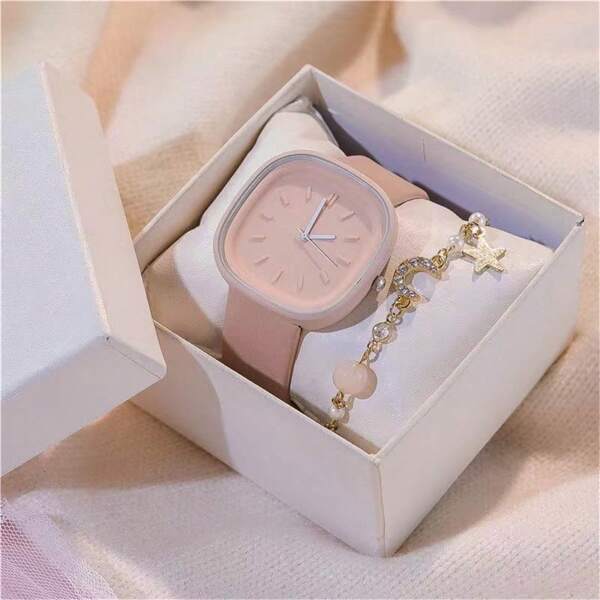 2pcs/Set Forest Style Student Quartz Watch For Girls, Simple & Fresh ...