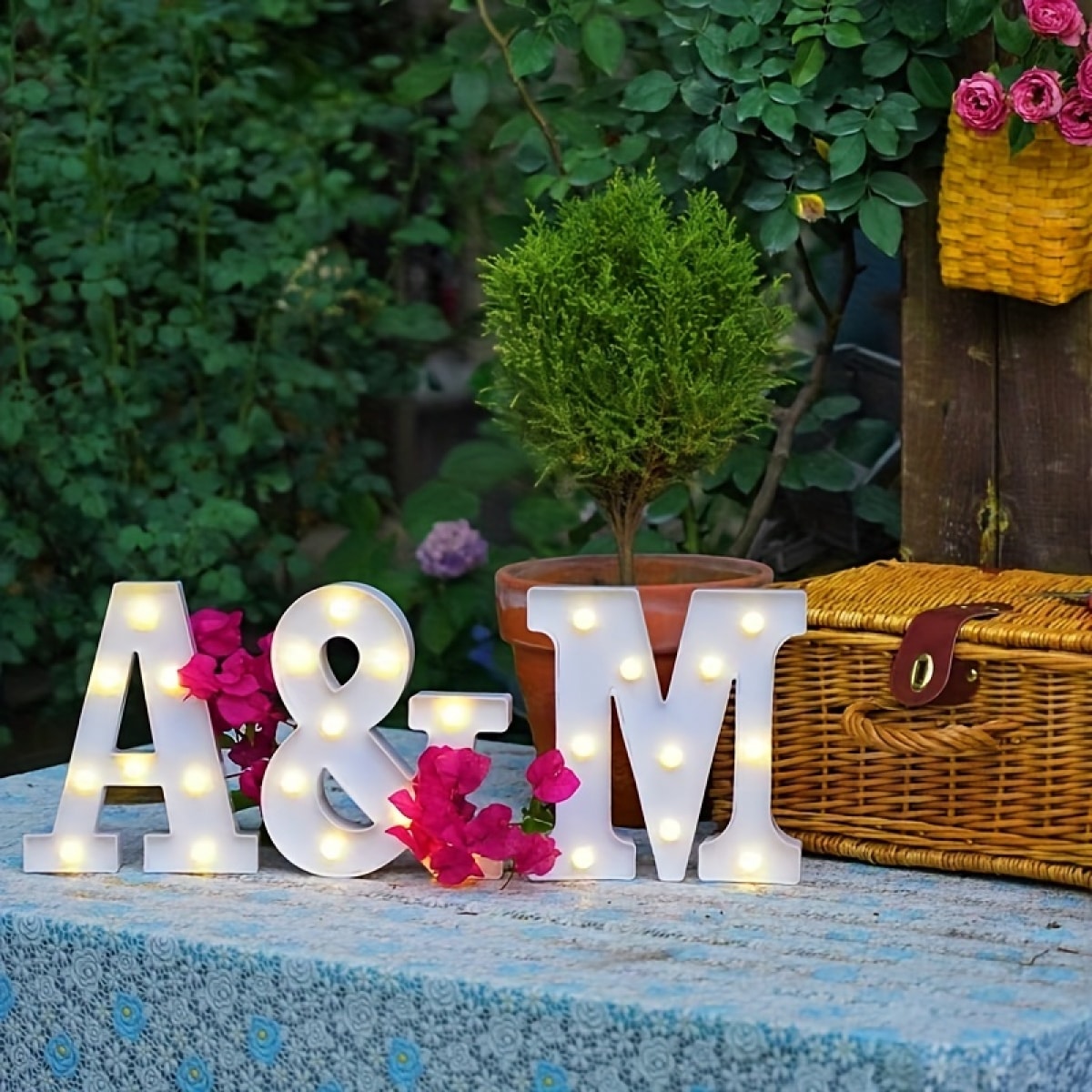 Alphabet Letter LED Lights Luminous Number Lamp Decor Battery Night ...