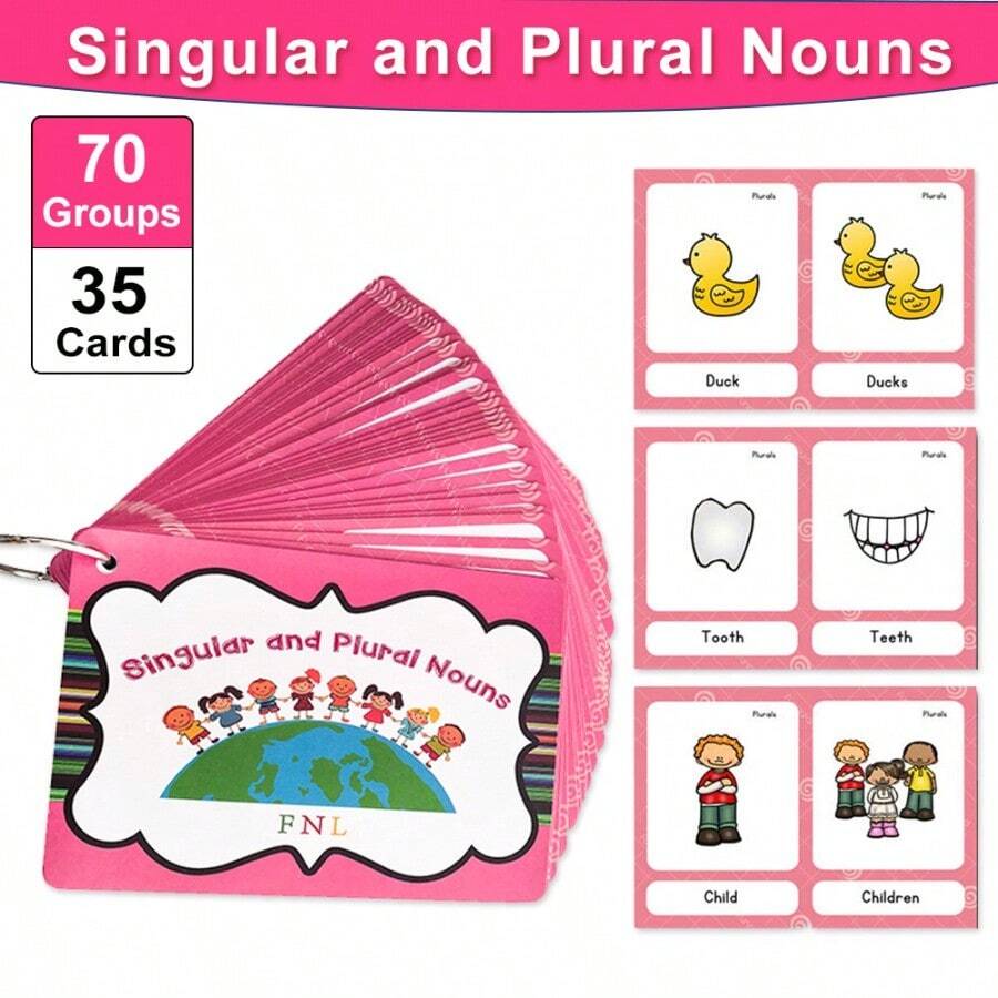 78 Groups of Singular and Plural Nouns English Grammar Learning Flash ...