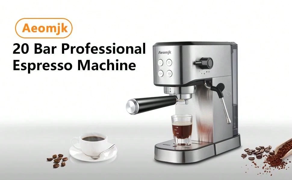 1pc Aeomjk Professional Italian Espresso Machine, With 20bar Extraction ...