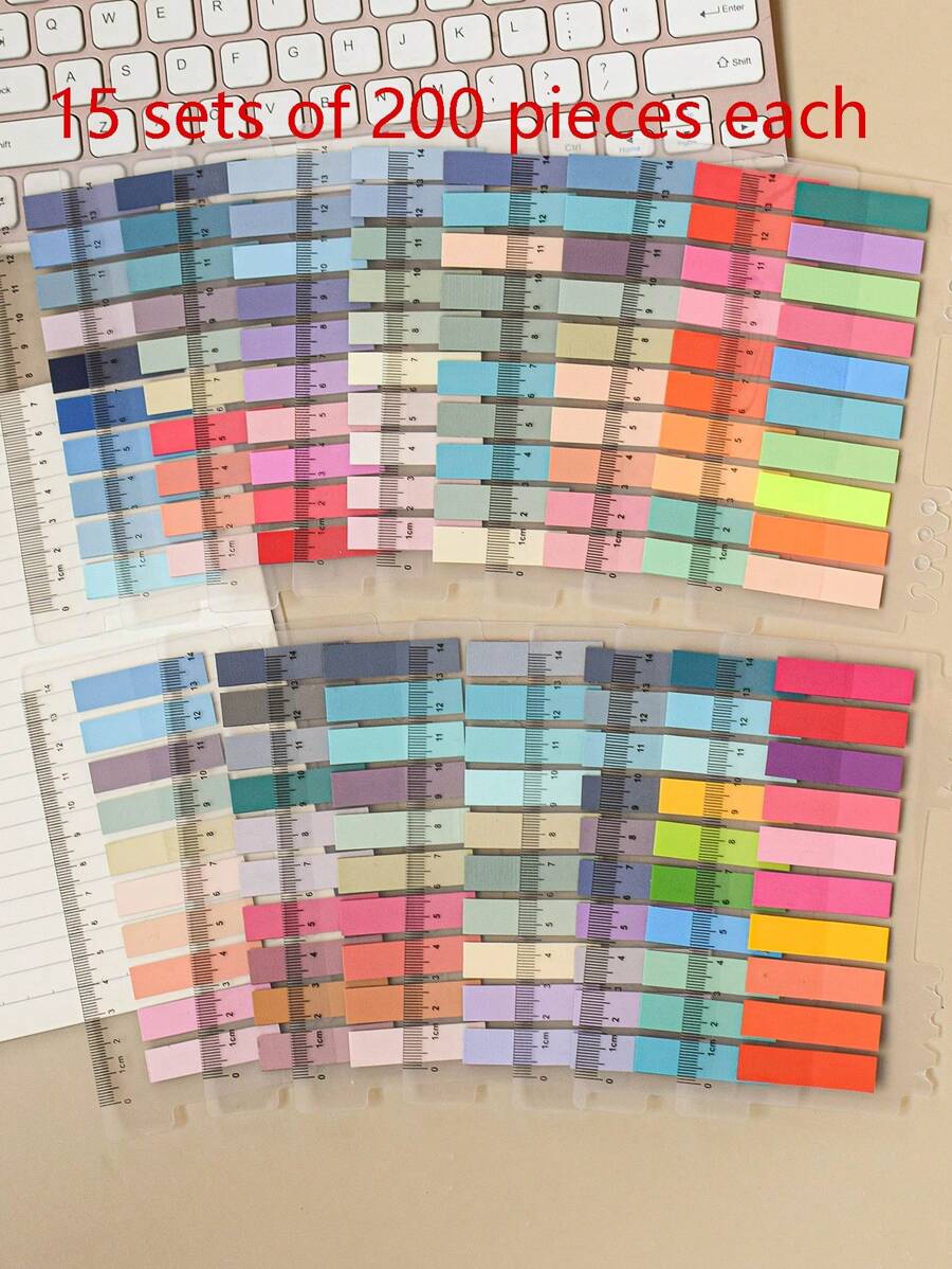 15 Styles/pack 200 Sheets/style Pet Sticky Notes Index Tabs And Labels ...