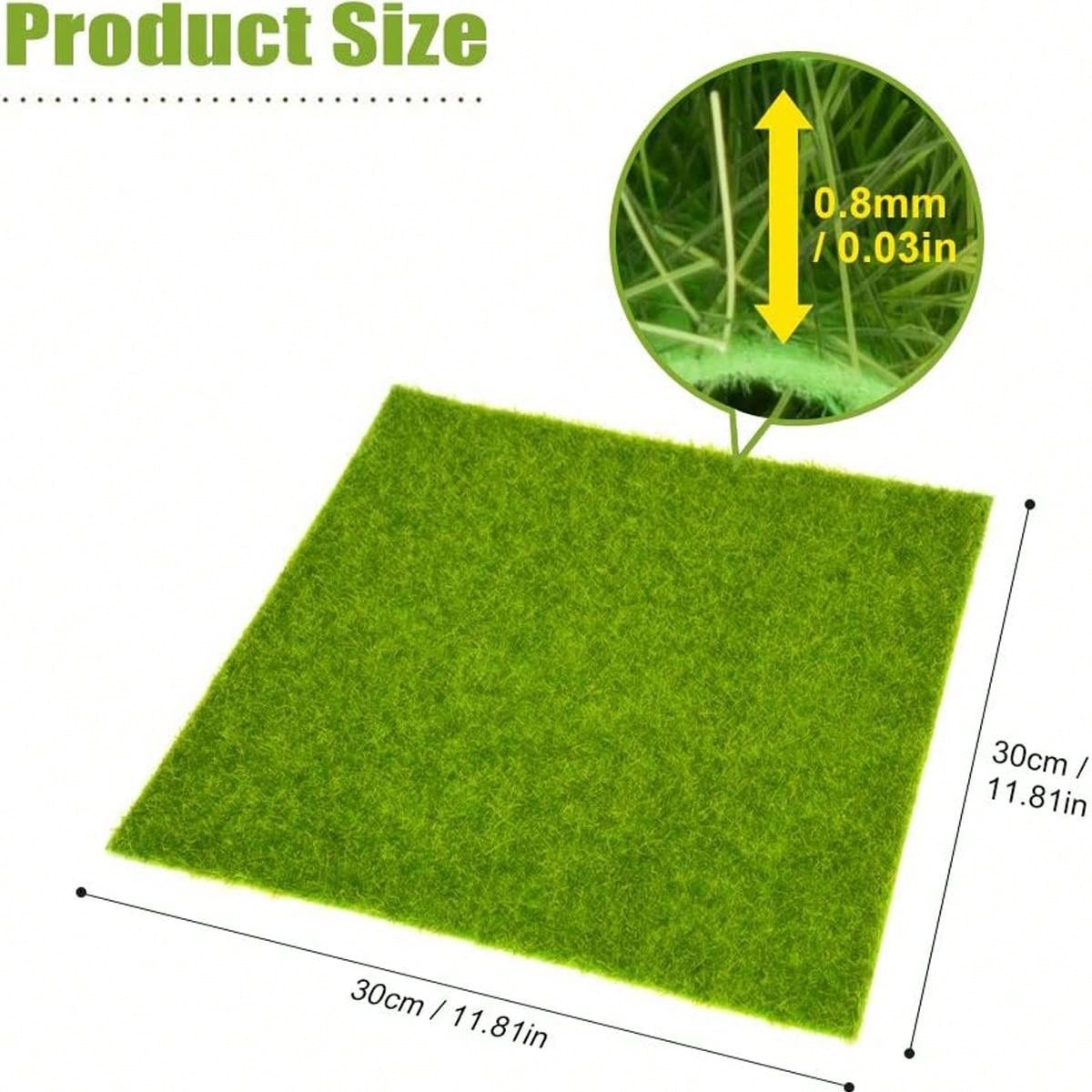 1 Pièce Tapis D'herbe Artificielle Vert, Tapis D'herbe Synthétique Réaliste, Intérieur Extérieur ...
