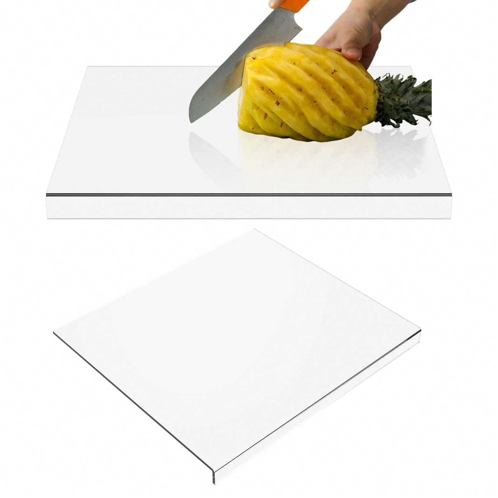 Acrylic Cutting Board Transparent Cutting Board with Lip Edge 33x45cm ...