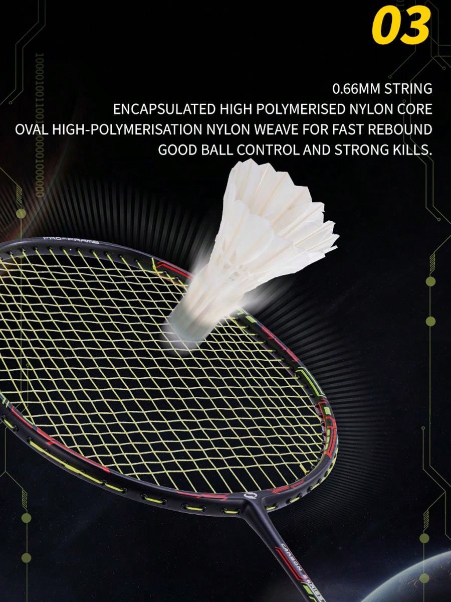 1pc/2pcs Carbon Fibre Badminton Racket SY901 Professional Racket High ...