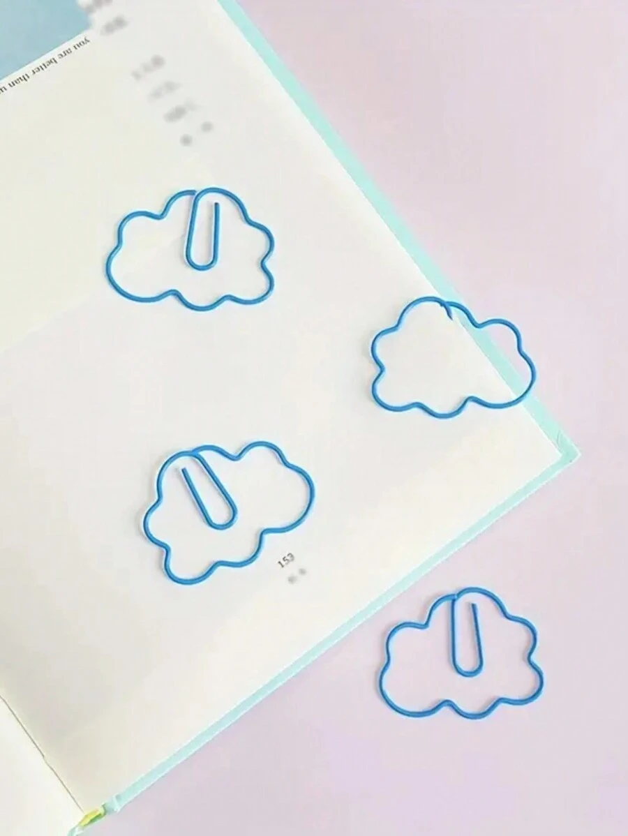 24pcs/Box Creative Cloud-Shaped Paper Clips, Cute Cartoon Paper Clips ...