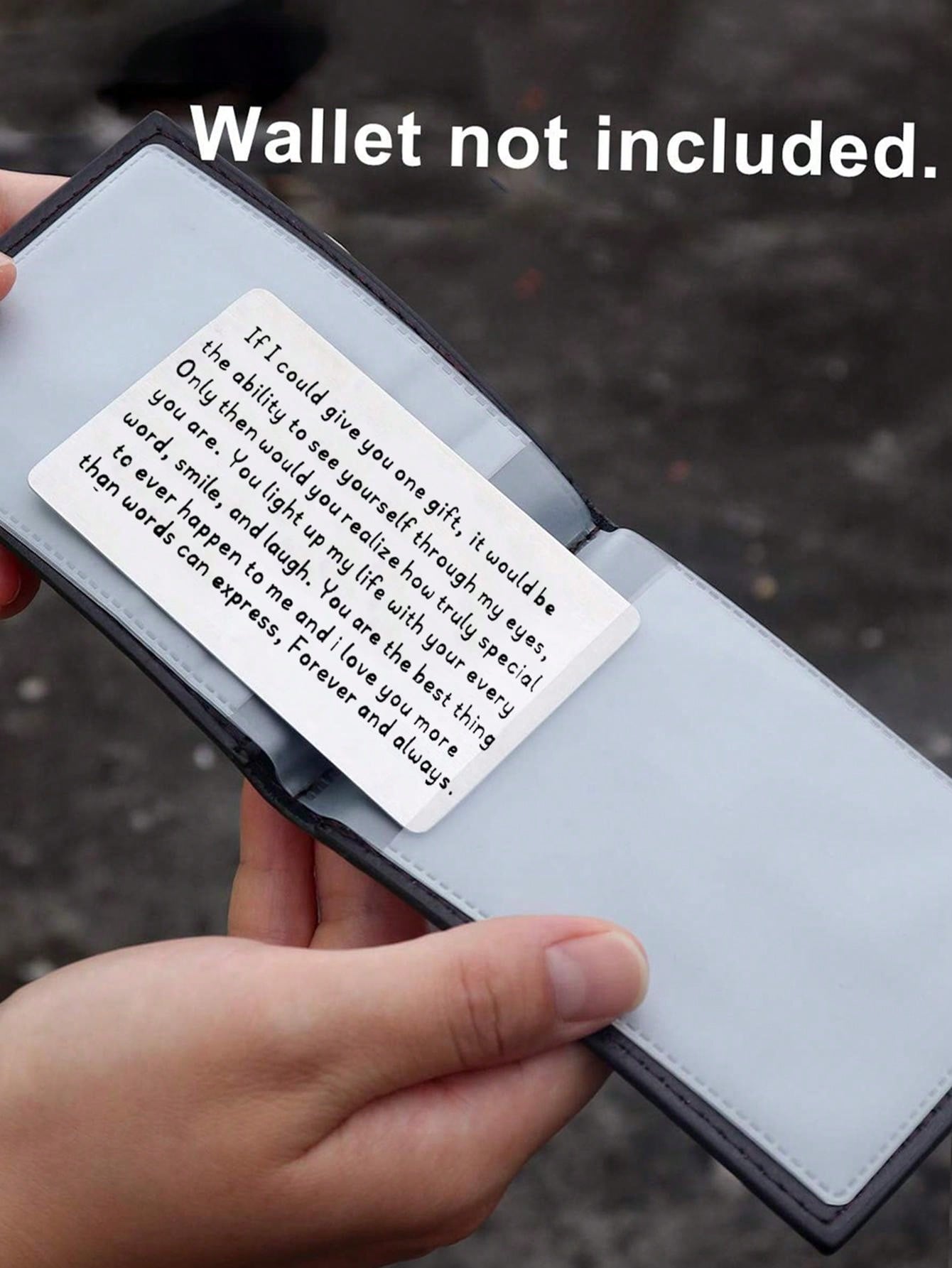 Engraved Love Note Wallet Card For Birthday Christmas, Anniversary ...