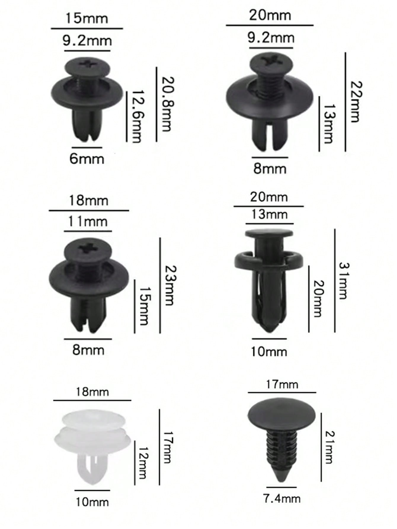 100-in-1 Automotive Plastic Rivet Fasteners, Suitable For Securing ...
