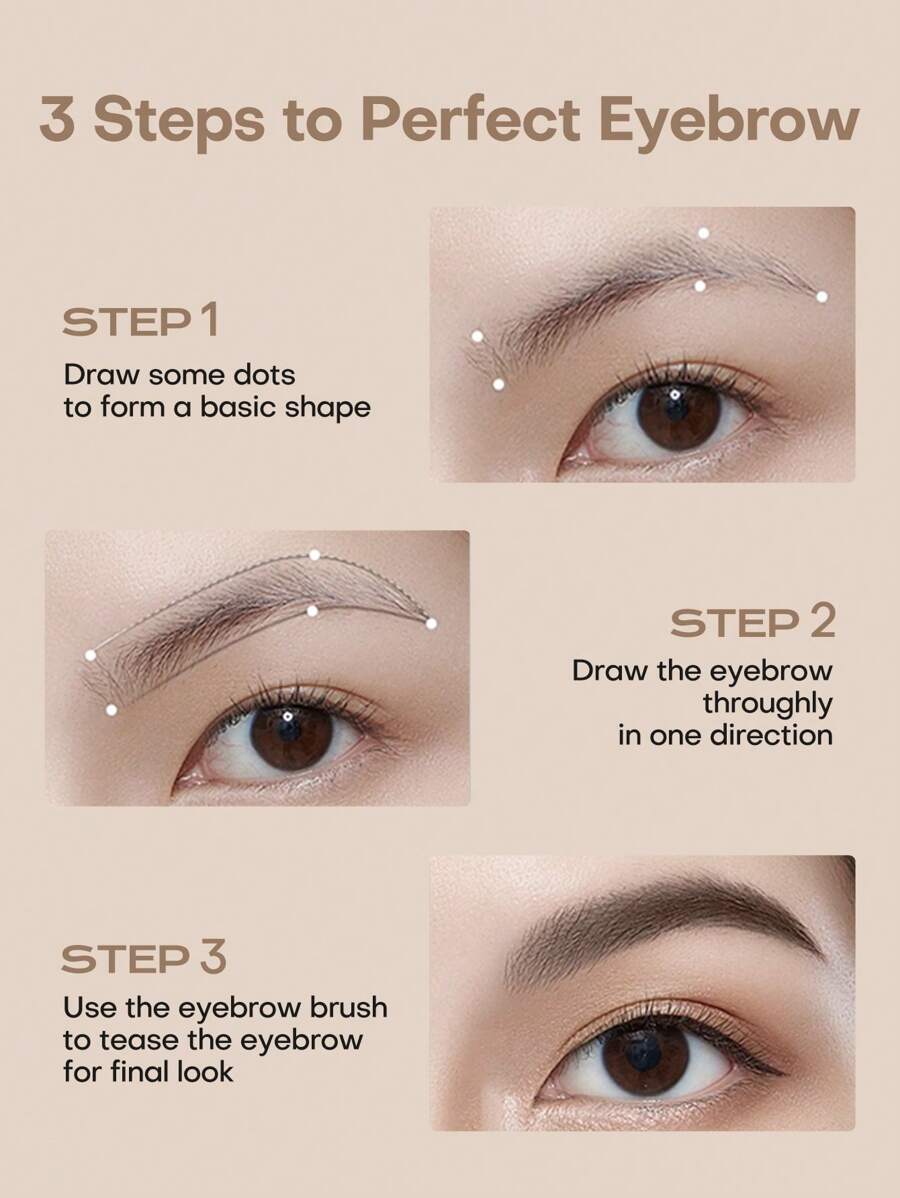 MISTINE Waterproof Eyebrow Pencil Ultra-Fine Felt Tip With Delicate ...