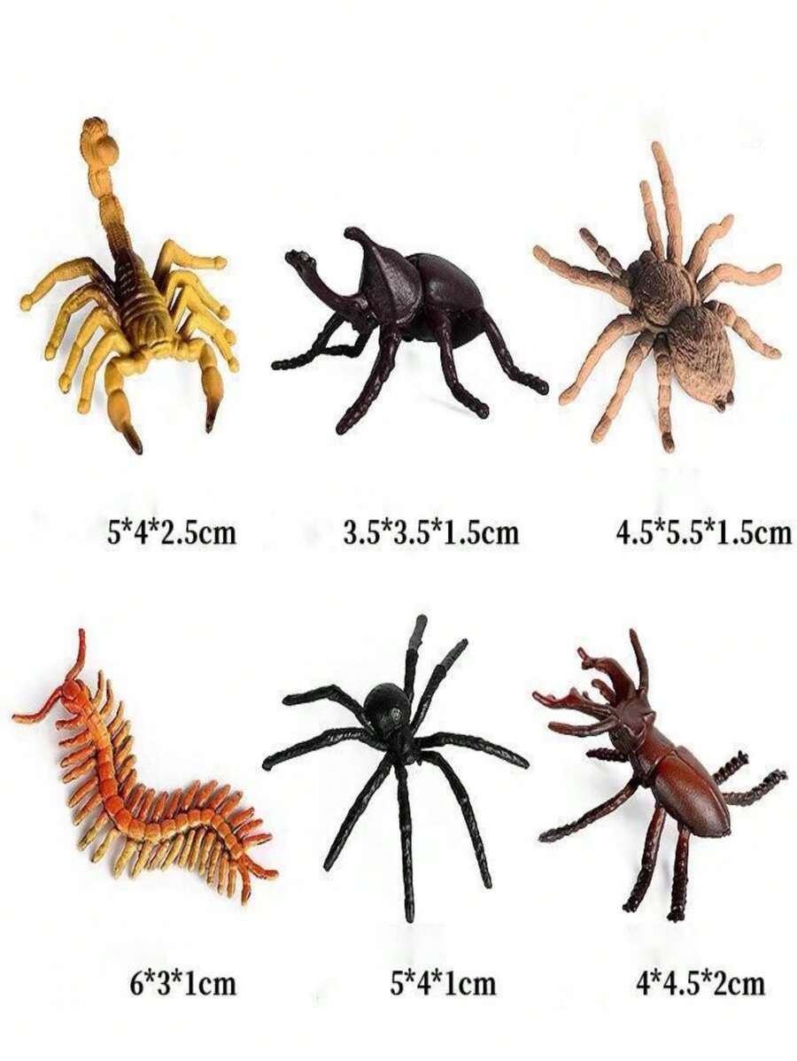 12pcs Miniature Insect Animal Model Set: Grasshopper, Butterfly ...
