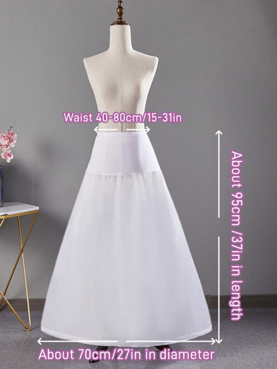 1pc Adult Steel Boned A-Line Elastic Waist Crinoline Petticoat Slip ...
