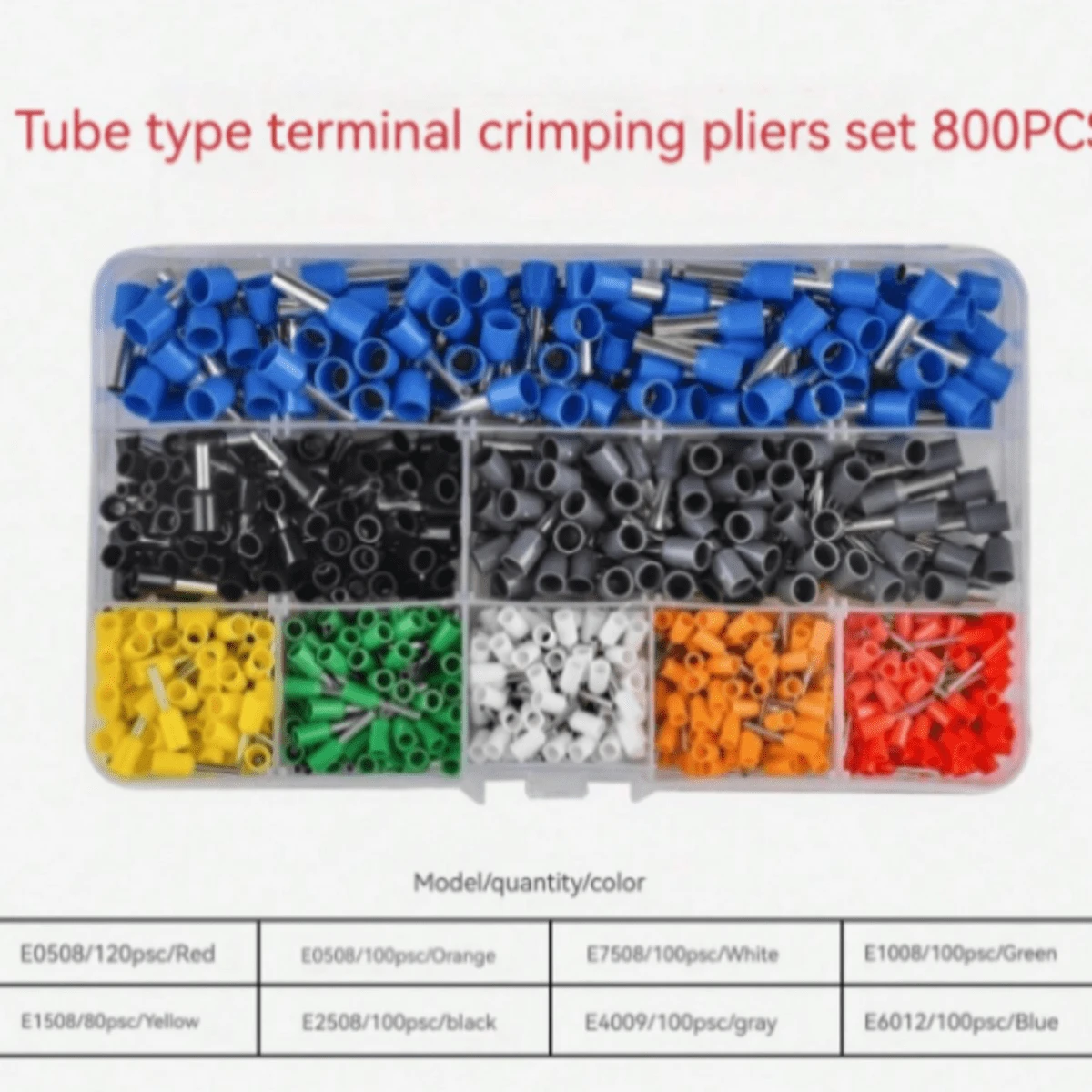 1box European Style Ve Tube Terminal Kit, Tube Terminal Block Packaging ...