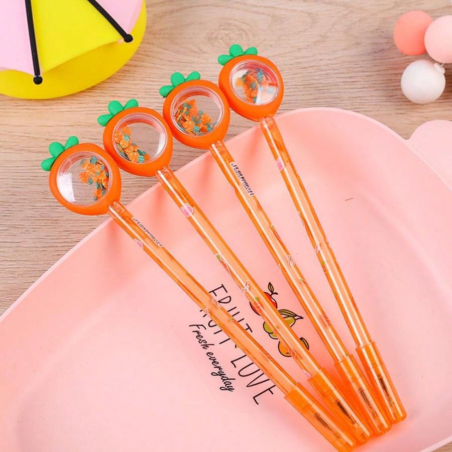 Creative Carrot Shaped Ballpoint Pen, Black Ink Neutral Pen, Student ...