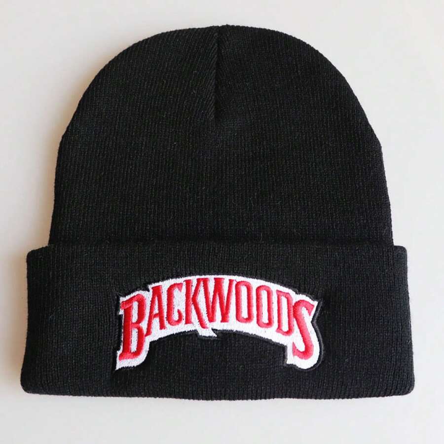 1pc "BACKWOODS" Knitted Hat Thermal Cap For Men Street | SHEIN USA