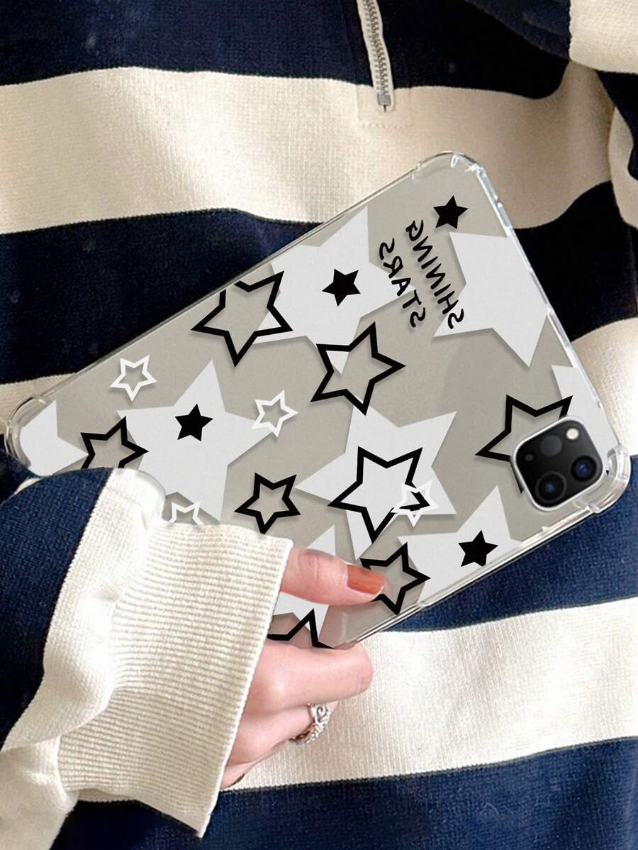 Y2k Five-Pointed Star Transparent Painted Four-Corner Anti-Fall Soft ... Y2k Five-Pointed Star Transparent Painted Four-Corner Anti-Fall Soft ...