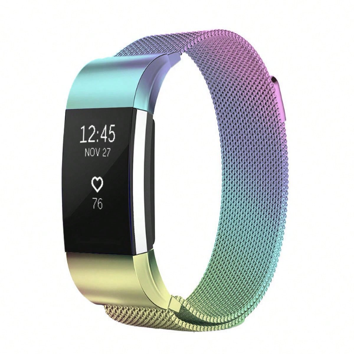 Magnetic Milanese Loop Watch Band For Fitbit Charge 2 | SHEIN USA