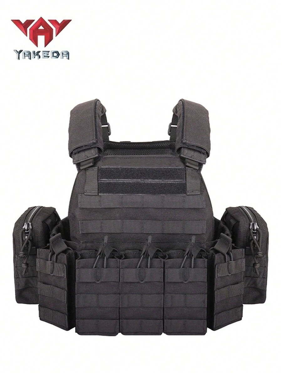 YAKEDA Black 5-In-1 Tactical Vest With Magazine Pouch Amphibious ...