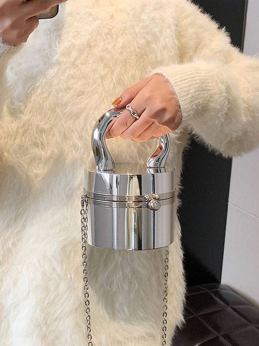 New Women's Handbag, Ins Style Shoulder Round Cylinder Bag | SHEIN USA