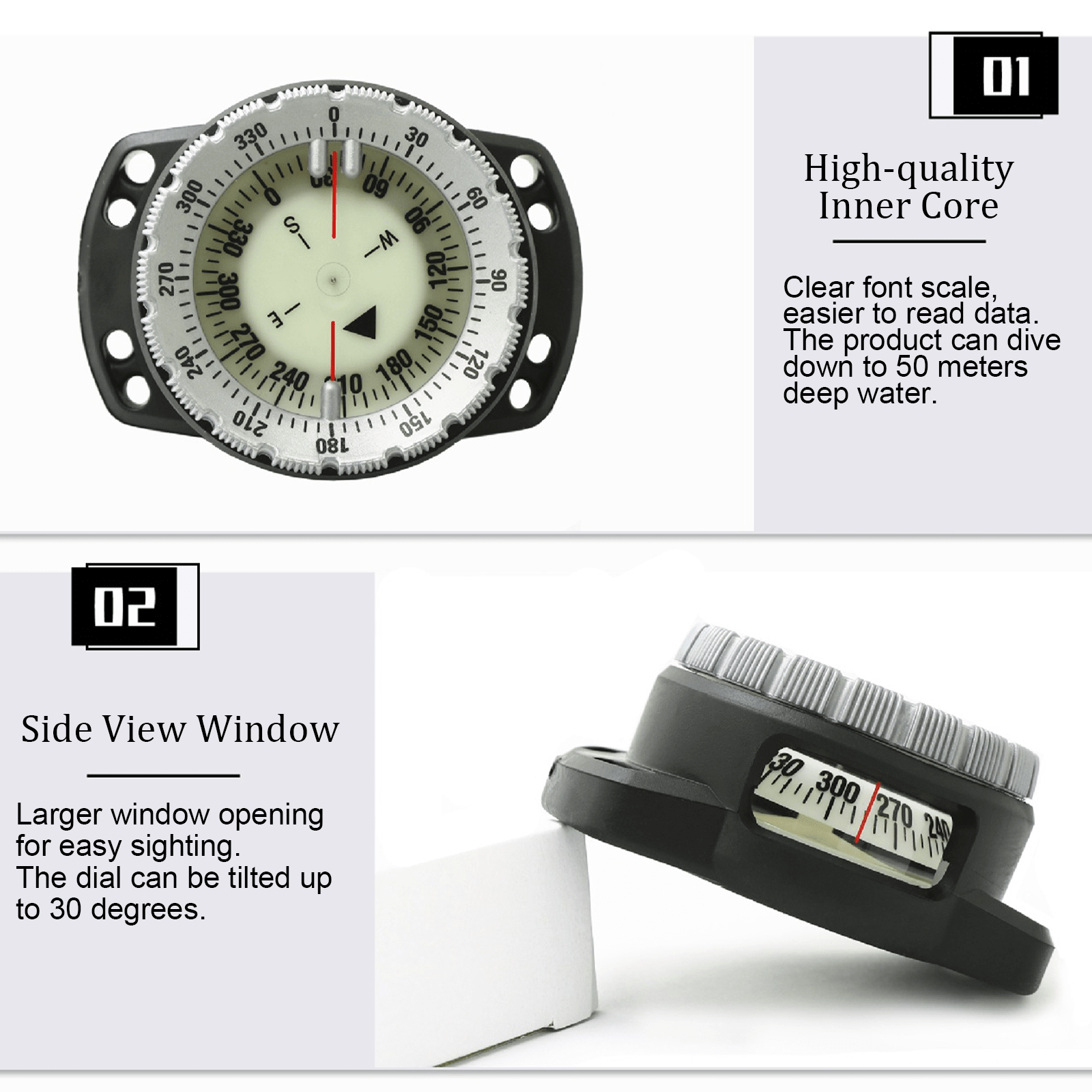 Diving Compass Underwater Compass Diving Compass Elastic Cord ...