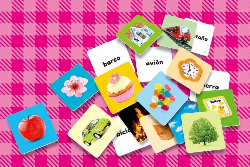 1box 54pcs Spanish Classroom Learning Vocabulary Word Cards For Pre ...
