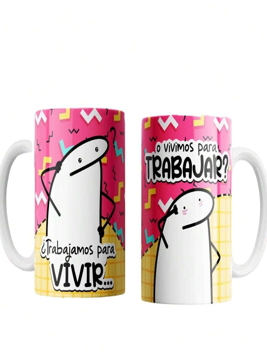 Flork Ceramic Mug Employee Work Various Models Meme丨 SHEIN香港