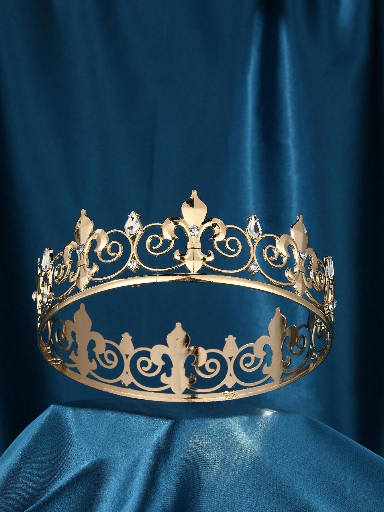 Royal Full King Crown Metal And Tiaras For Cosplay Homecoming Prom ...