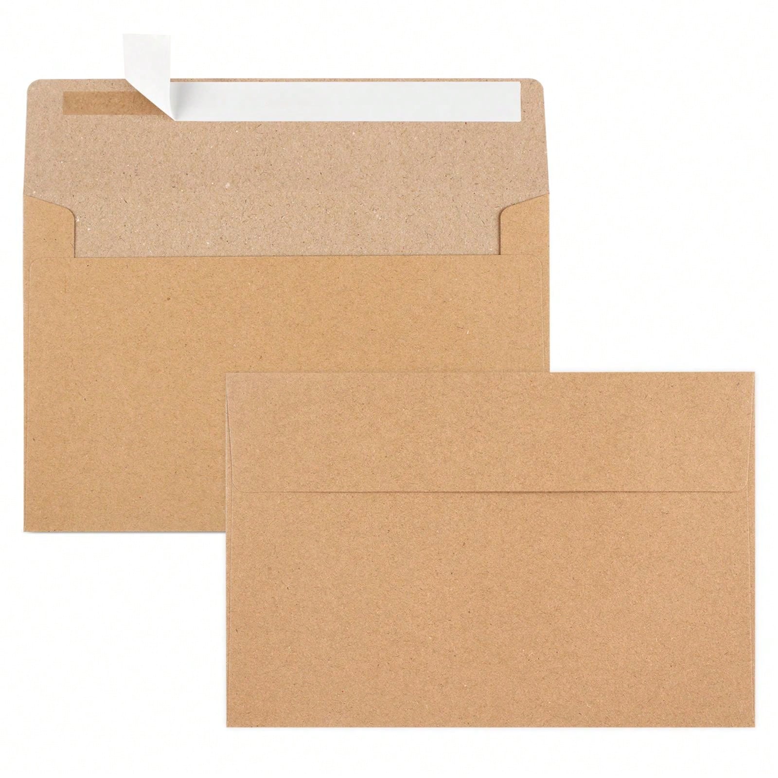 65 Packs A4 Invitation Envelopes, Brown Kraft Envelopes, 4x6 Photo ...
