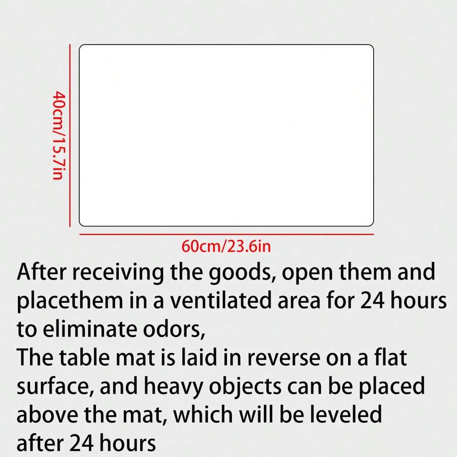 1pc Transparent Pvc Heat Resistant Waterproof Desk Pad With Rounded ...