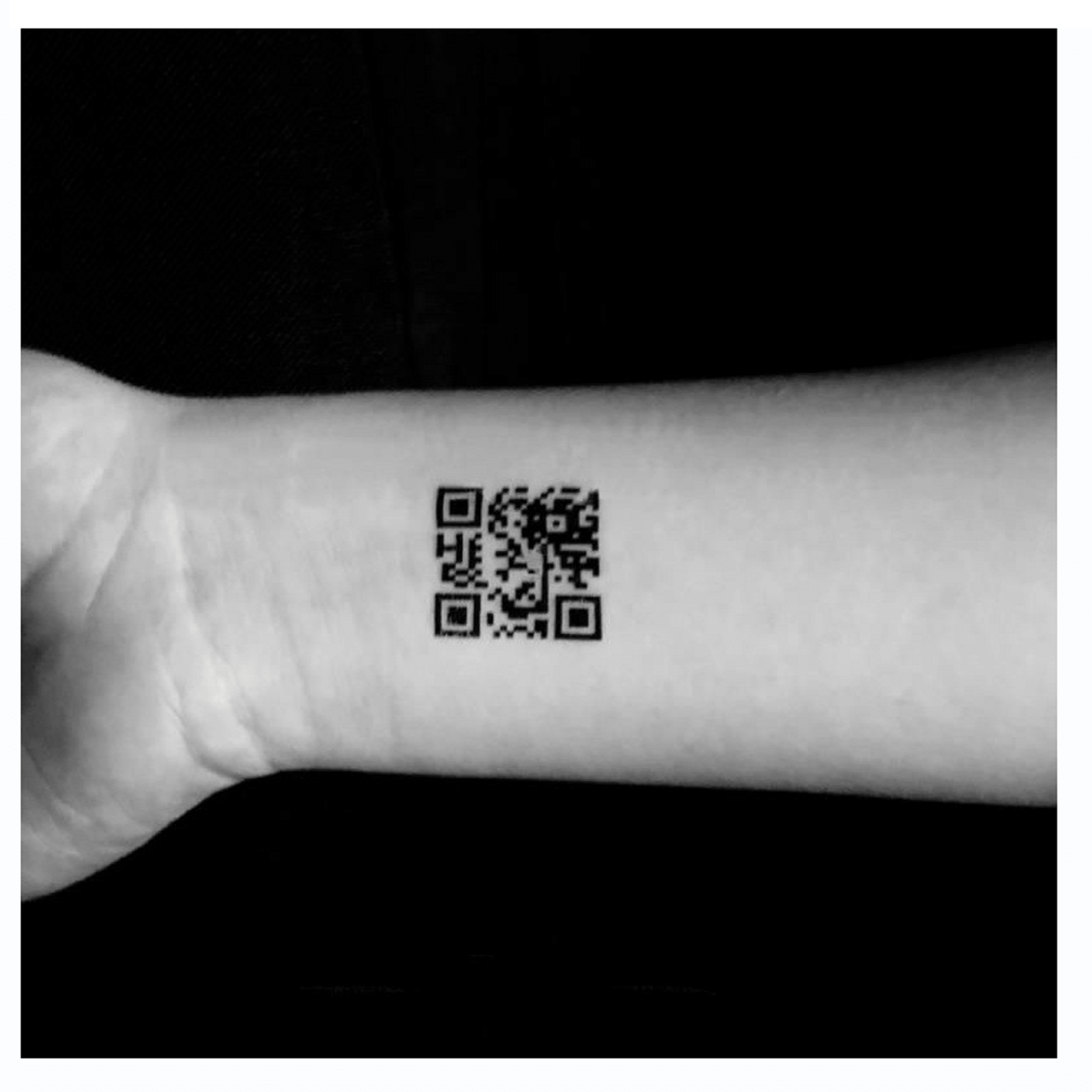 "HAPPY BIRTHDAY" QR Code Tattoo Sticker Waterproof Temporary Tattoo ...