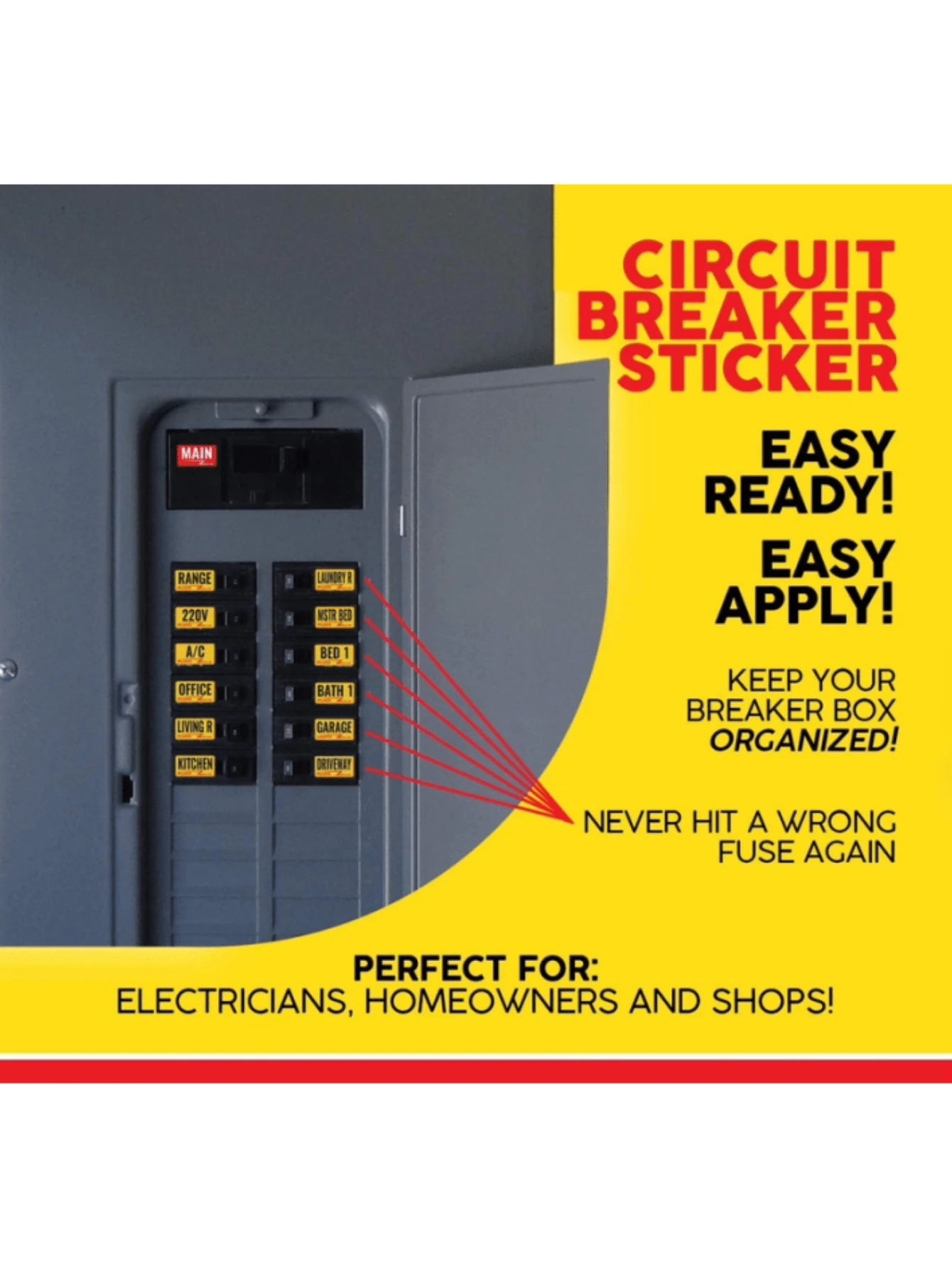 1sheet 129pcs Circuit Breaker Catalog Classification Signage Labels ...