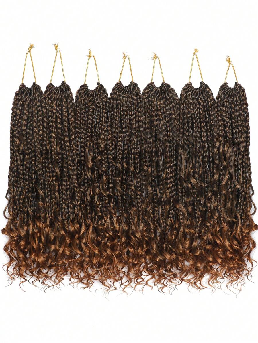 7 Pack 10/12/14/18/22 Inch Boho Box Braids Goddess Box Braids Crochet ...