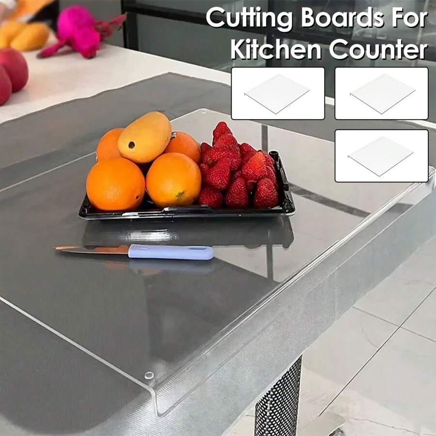 Acrylic Cutting Board Transparent Cutting Board With Lip Edge 33x45cm ...