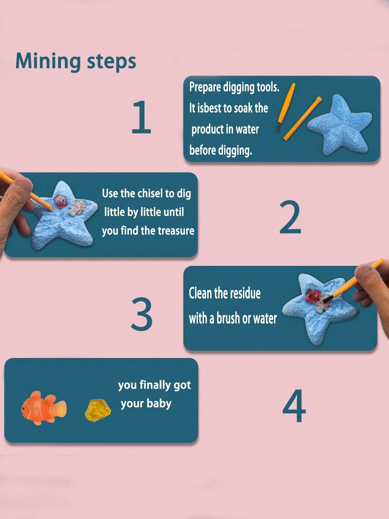 1pc digs out a random crystal gem blind box, a decompression toy that ...