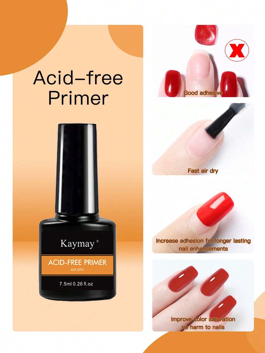 7.5ml Nail Acid-Free Base Coat, Strong Adhesion, Prolonged Nail ...