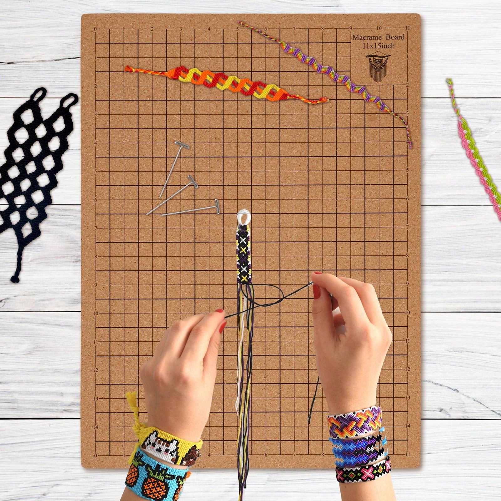 1set Macrame Board With Pins 12x16in Double Side Macrame Project Board ...