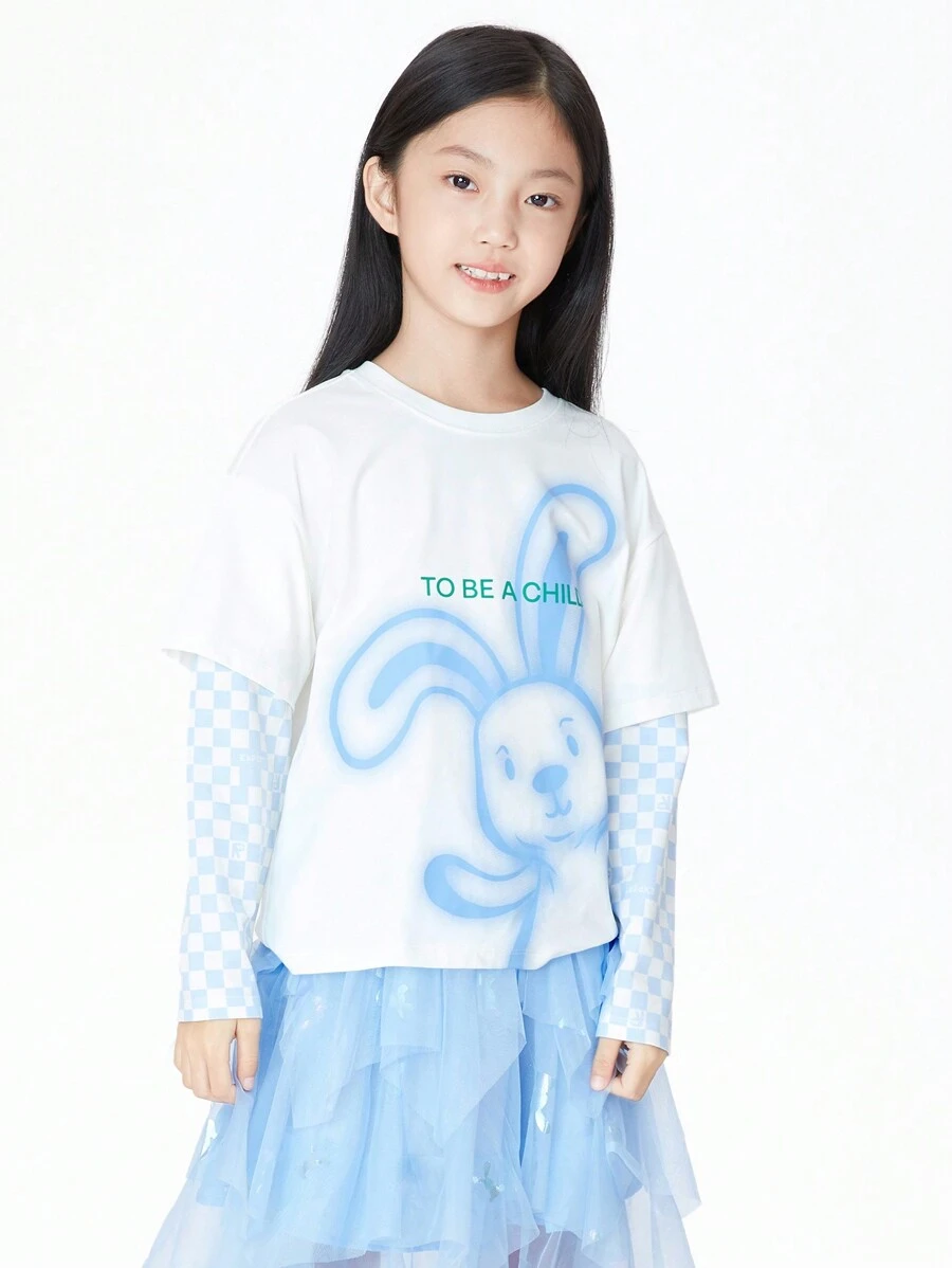 Annil เสื้อใส่ด้านในสำหรับสาวๆ ฤดูใบไม้ผลิและใบไม้ร่วง เสื้อยืดคอกลมแขน ...
