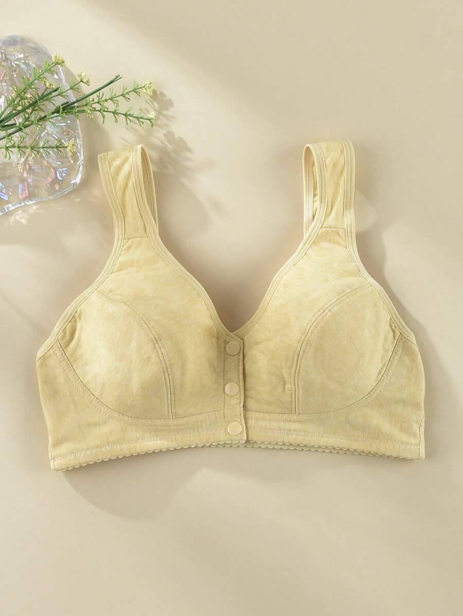 Women's Simple Front Closure Wireless Stretchy Comfort Camisole | SHEIN USA